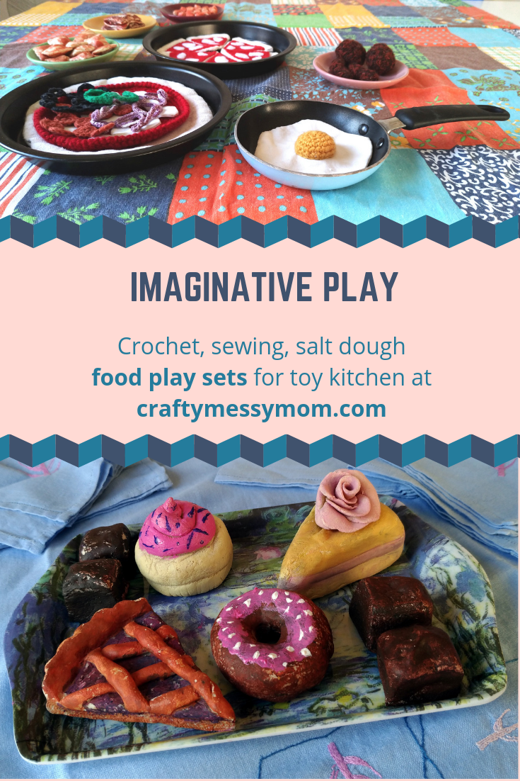 Playing make-believe – play food for toy kitchen – Crafty Messy Mom