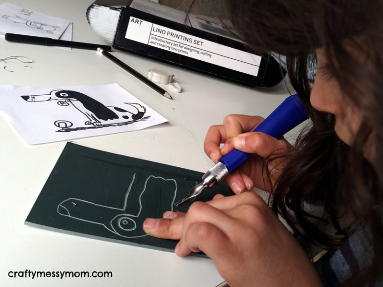 The basics of lino printing technique – Crafty Messy Mom
