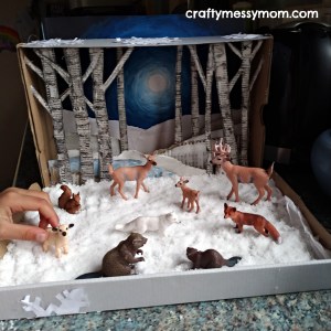 Winter wonderland diorama – Crafty Messy Mom