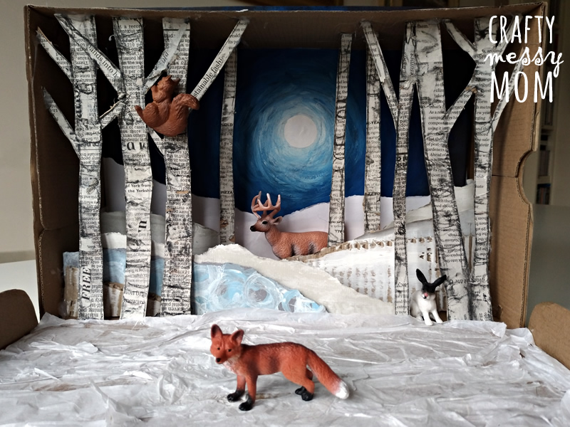 Winter wonderland diorama – Crafty Messy Mom