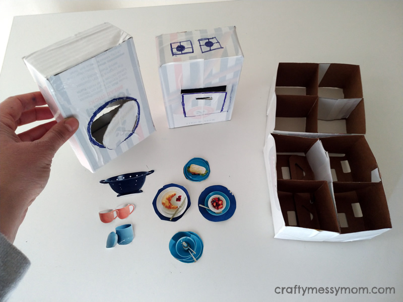 Cardboard box convertible studio flat for Barbie – Crafty Messy Mom